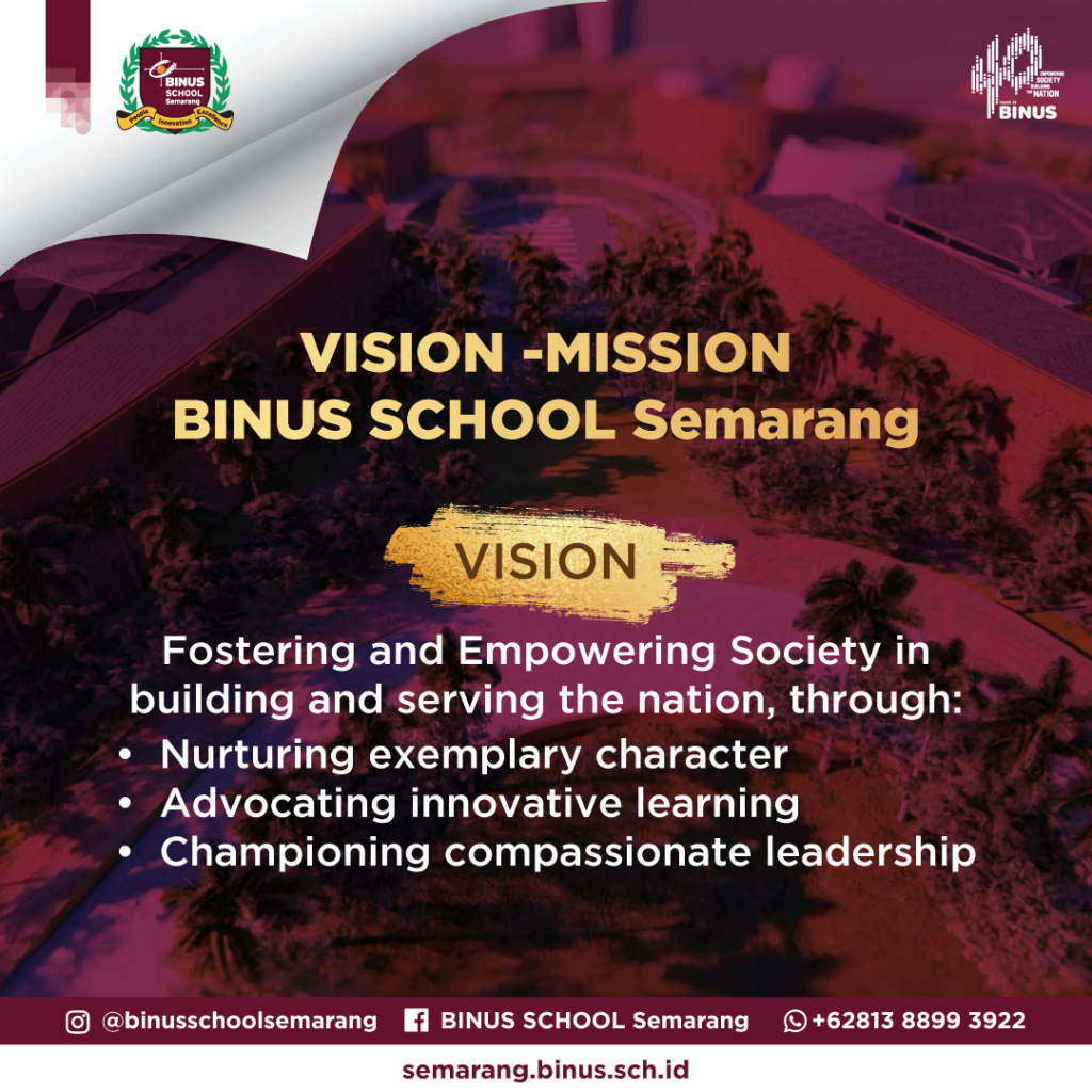 Vision Mission Binus School Semarang