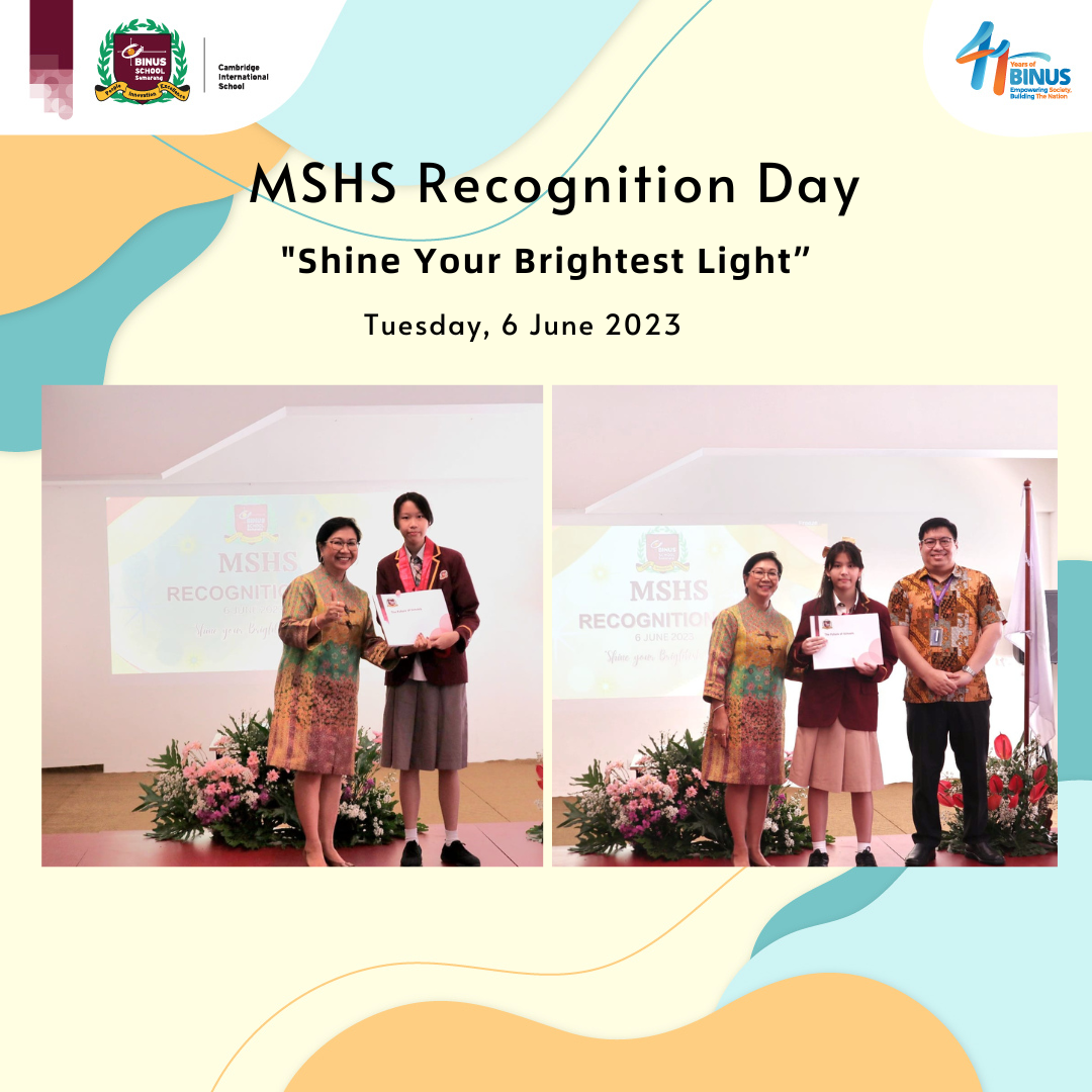 BINUS SCHOOL Semarang | MSHS Recognition Day! - BINUS SCHOOL Semarang